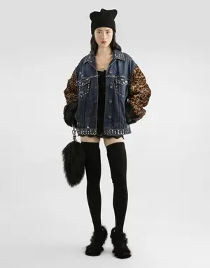 Dolce & Gabbana Oversized Denim Jacket Denim And Jeans Multi-colored