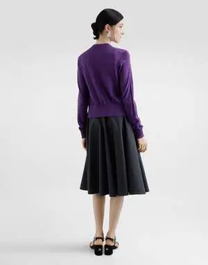 Dolce & Gabbana Woolen Midi Circle Skirt Skirts Gray