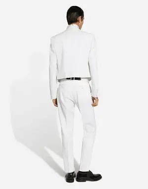 Dolce & Gabbana Single-breasted Sicilia-fit Jacket With Faux Vest Suits And Blazers - White
