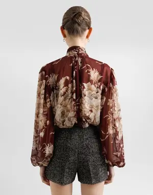 Dolce & Gabbana Rose- Chiffon Blouse