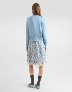Dolce & Gabbana Silk Cardigan With Buttons Sweaters And Cardigans