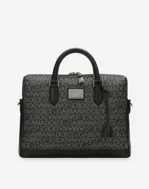 Dolce & Gabbana Coated Jacquard Briefcase Crossbody Bags Multi-colored Fabric - Multicolor