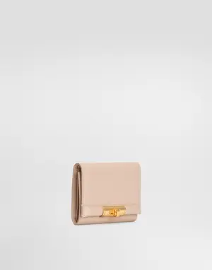 Dolce & Gabbana P.foglio French Flap Wallets And Small Leather Goods - Beige