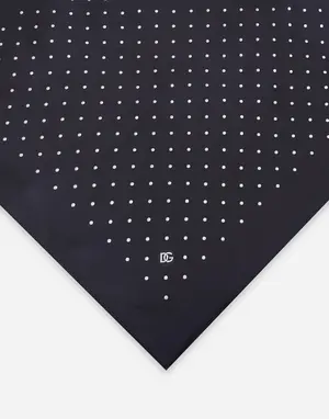 Dolce & Gabbana Silk Jacquard Pocket Square With Dg Logo Ties And Pocket Squares Silk - Blue