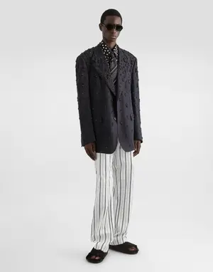 Dolce & Gabbana Single-breasted Embroidered Jacket Suits And Blazers Multi-colored