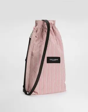 Dolce & Gabbana Striped Froissé Crossbody Bag Shoppers - Multicolor