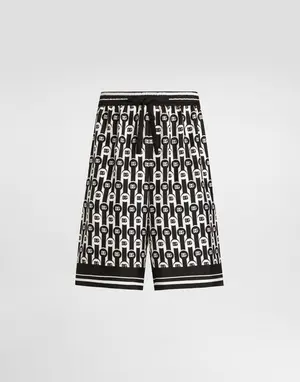 Dolce & Gabbana Silk Twill Bermuda Shorts Pants And Shorts - Print