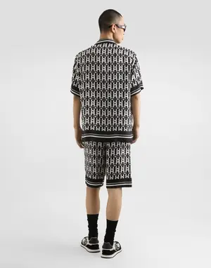 Dolce & Gabbana Printed Silk Twill Bermuda Shorts