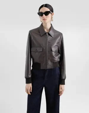 Dolce & Gabbana Short Plongé Nappa Leather Jacket Coats And Jackets