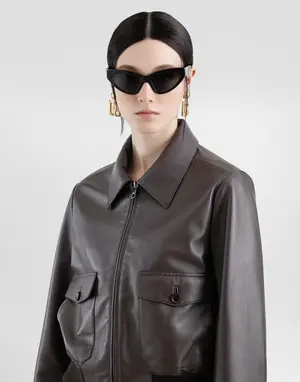 Dolce & Gabbana Short Plongé Nappa Leather Jacket Coats And Jackets