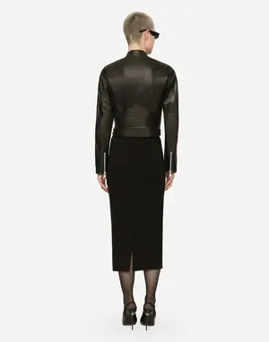 Dolce & Gabbana Nappa Leather Biker Jacket Coats And Jackets Leather