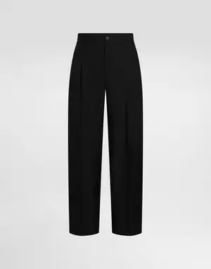 Dolce & Gabbana Virgin Wool Trousers - Black