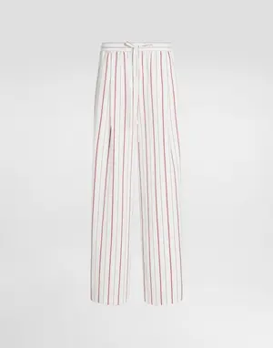 Dolce & Gabbana Striped Poplin Trousers Pants And Shorts Multi-colored - Multicolor