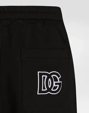 Dolce & Gabbana Fleece Shorts With Dg Embroidery