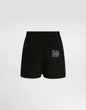 Dolce & Gabbana Fleece Shorts With Dg Embroidery