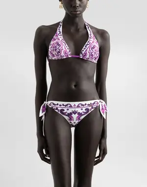Dolce & Gabbana Triang Imb+slip Fioc� Swimwear Fabric