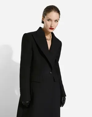 Dolce & Gabbana Long Single-breasted Wool Cady Coat Coats And Jackets Wool