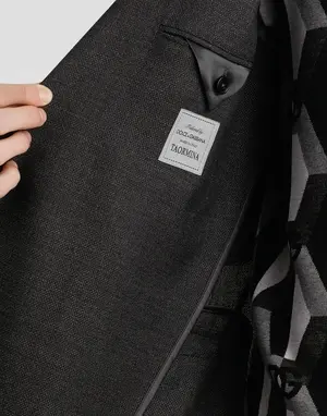 Dolce & Gabbana Single-breasted Taormina Wool Jacket Gray