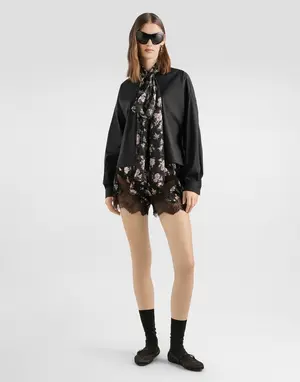 Dolce & Gabbana Poplin Shirt With Scarf Detail