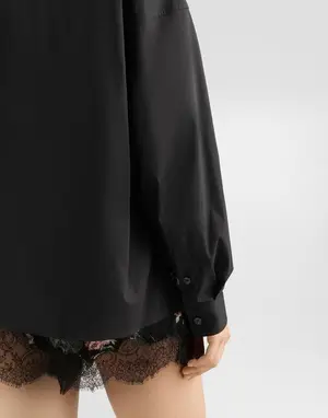 Dolce & Gabbana Poplin Shirt With Scarf Detail