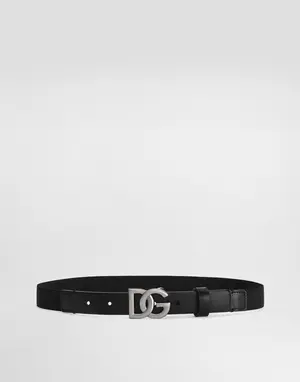 Dolce & Gabbana Belt With Dg Logo Accessories Fabric - Black