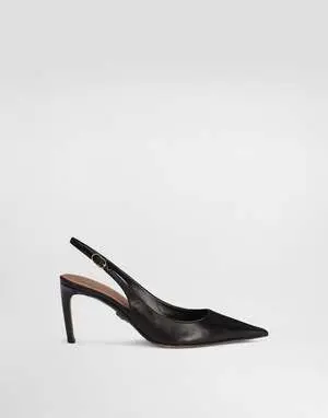 Dolce & Gabbana Polished Goatskin Slingbacks Pumps And Slingback - Black