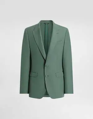 Dolce & Gabbana Single-breasted Wool Poplin Jacket Suits And Blazers - Green