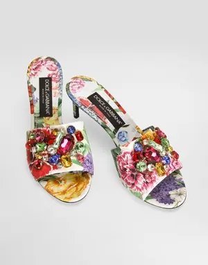 Dolce & Gabbana Brocade Mules Slides And Mules