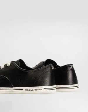 Dolce & Gabbana Calfskin Leather Saint Tropez Sneakers - Black