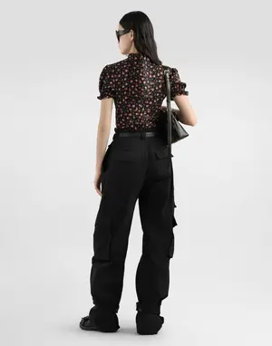 Dolce & Gabbana Rose-print Charmeuse Top