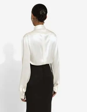 Dolce & Gabbana Silk Shirt With Shirt Front Shirts And Tops Silk