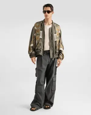 Dolce & Gabbana Cargo-print Oversized Twill Bomber Jacket Coats And Jackets
