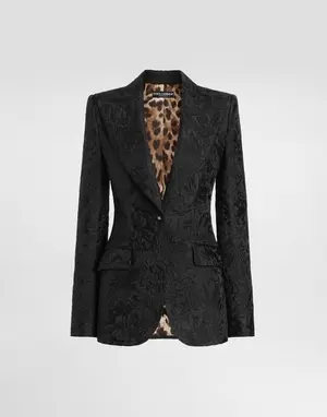 Dolce & Gabbana Turlington Brocade Jacket Blazers - Black