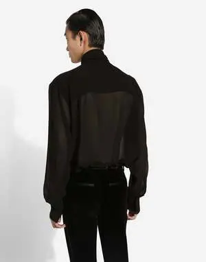 Dolce & Gabbana Oversize Silk Shirt With Pussy-bow Shirts Silk