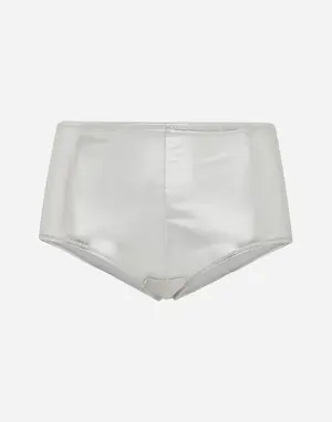 Dolce & Gabbana Foiled Jersey Low-rise Panties Underwear Jersey - Silver