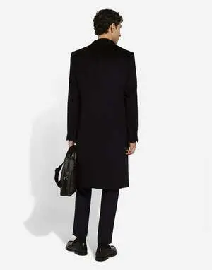 Dolce & Gabbana Single-breasted Cashmere Coat - Blue