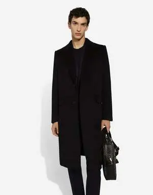 Dolce & Gabbana Single-breasted Cashmere Coat - Blue