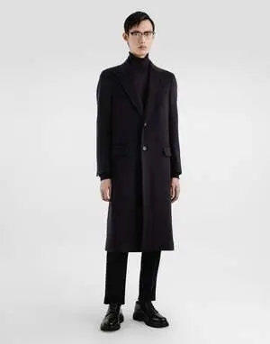 Dolce & Gabbana Single-breasted Cashmere Coat Coats And Jackets - Grey