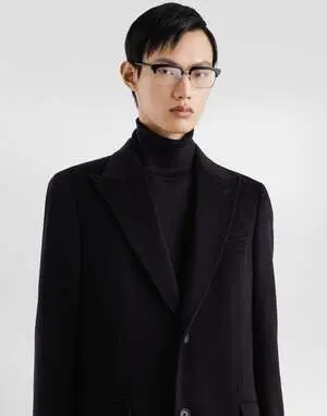 Dolce & Gabbana Single-breasted Cashmere Coat Coats And Jackets - Grey
