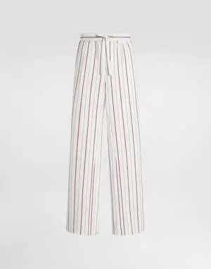 Dolce & Gabbana Striped Poplin Trousers Pants And Shorts Multi-colored - Multicolor