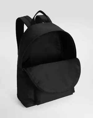 Dolce & Gabbana Nylon Backpack With Dg Rubber Patch Accessories - Black