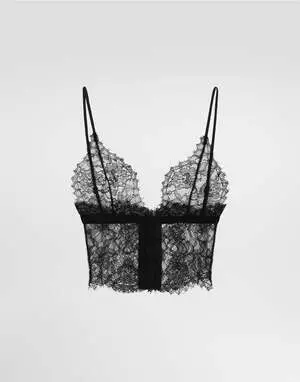 Dolce & Gabbana Triangle Lace Bralette Underwear