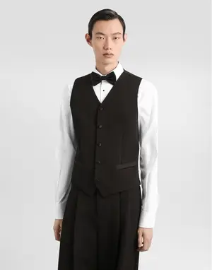 Dolce & Gabbana Wool And Silk Vest Suits And Blazers
