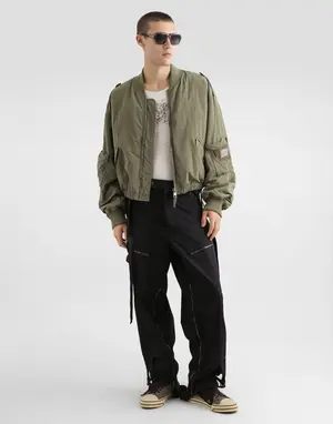 Dolce & Gabbana Wavy Nylon Bomber Jacket Coats And Jackets