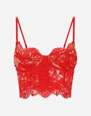 Dolce & Gabbana Top Con Reggiseno Underwear - Red