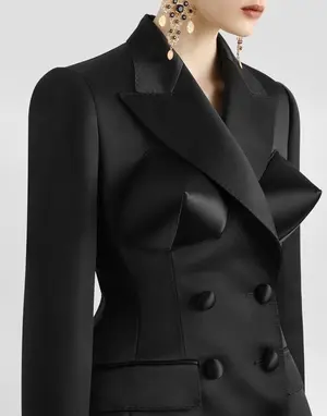 Dolce & Gabbana Double-breasted Duchess Jacket With Conical Cups Blazers