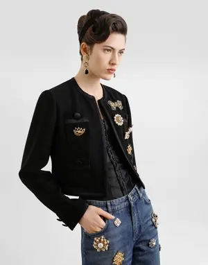 Dolce & Gabbana Double Crêpe Wool Jacket Coats And Jackets