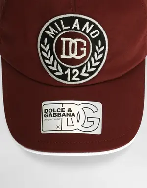 Dolce & Gabbana Drill Baseball Hat With Embroidery Accessories Burgundy