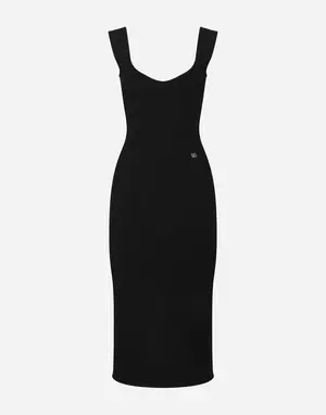 Dolce & Gabbana Sleeveless Viscose Knit Dress Dresses - Black