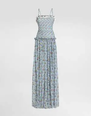 Dolce & Gabbana Small Floral-print Chiffon Dress Dresses - Multicolor